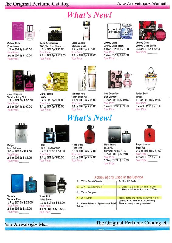 (Nuevo) Catalogo de Perfumes